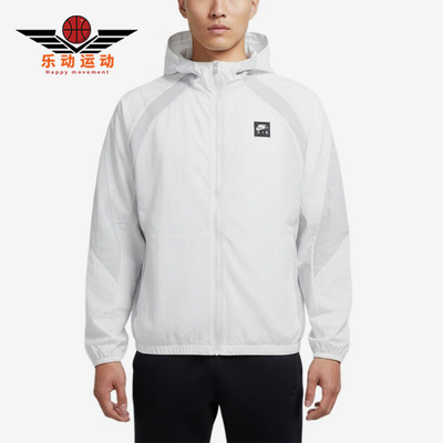 Nike/耐克正品AirWVNJKT新款男白灰色经典连帽夹克外套HJ0635-009