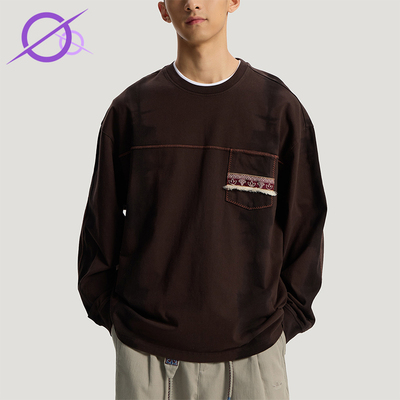 Adidas/阿迪达斯正品三叶草男士复古针织运动宽松长袖T恤KW5672