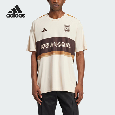 Adidas/阿迪达斯正品男士字母印花透气圆领短袖经典足球T恤IN4291