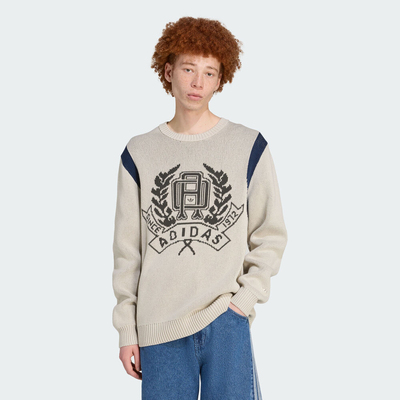 adidas阿迪达斯三叶草男子GRAPHIC REG JP毛衣套头衫JX8214