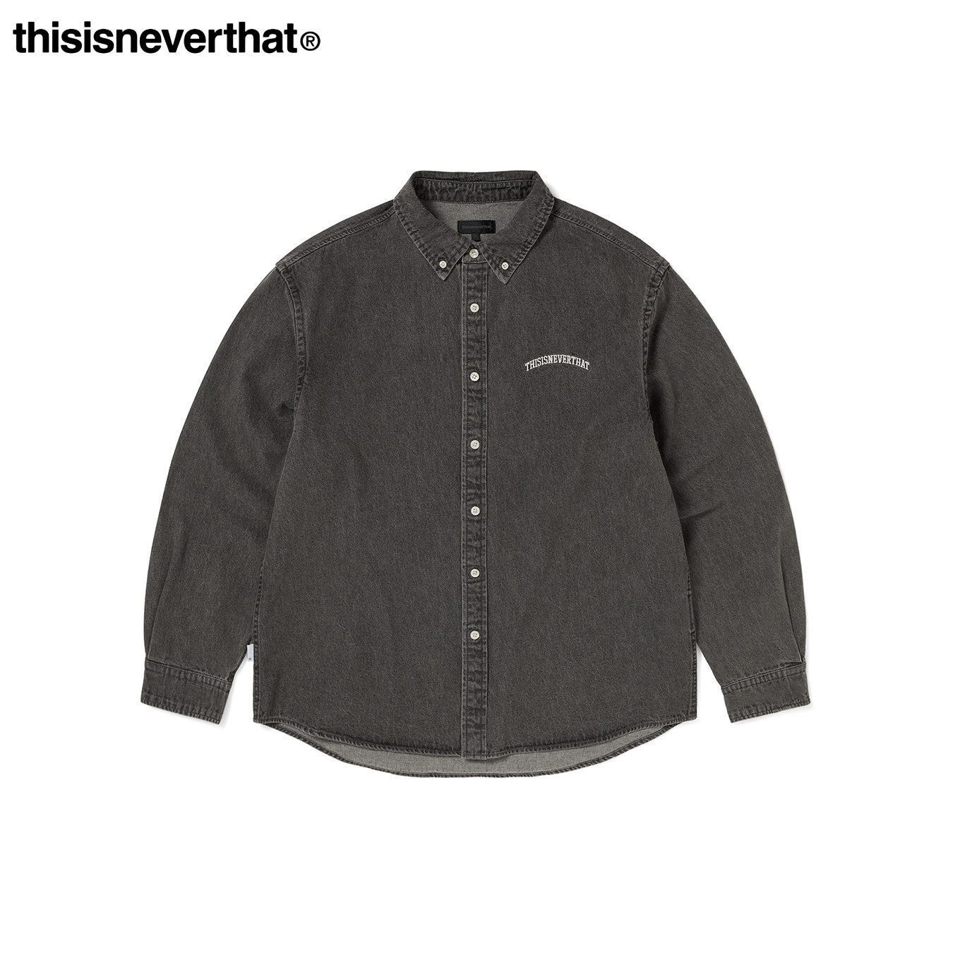 thisisneverthat® Washed Denim Shirt 26年秋季新水洗长袖衬衫