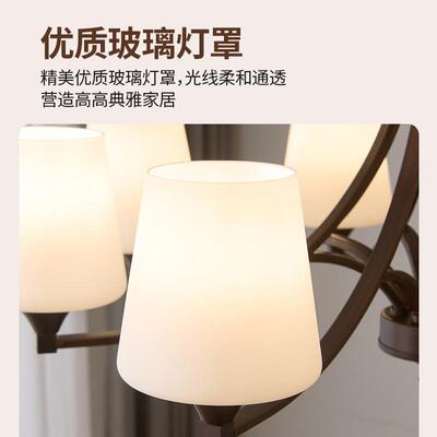 美具式厅吊灯简约餐厅家用大气客厅灯田客园复古卧室灯铁TEY房艺