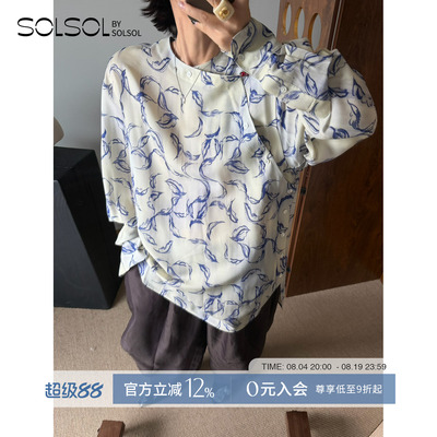 SAMUELGUIYANG中式印花衬衫