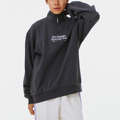 New Balance/NB正品2025新款男子经典透气立领卫衣NCE11021-GR