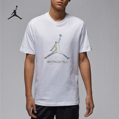 Nike/耐克正品DRI-FIT男士针织宽松图案圆领短袖HQ7985-100