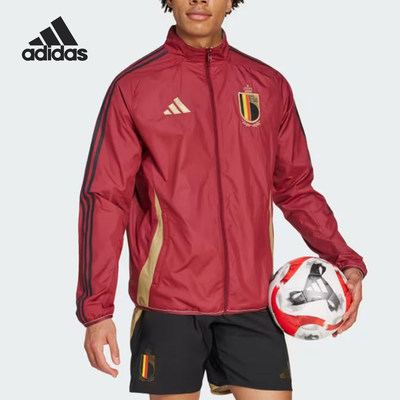 Adidas阿迪达斯正品Belgium ANTHEM男款立领双面穿长袖T恤IW2924