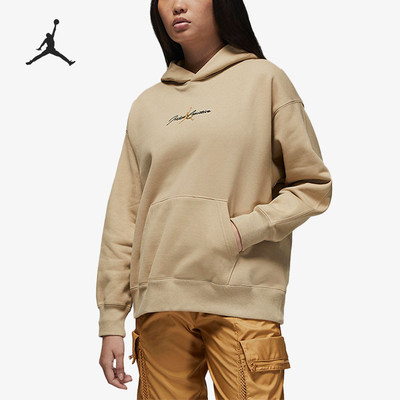 Nike/耐克正品JORDAN女士简约印花休闲连帽卫衣DV1386-250