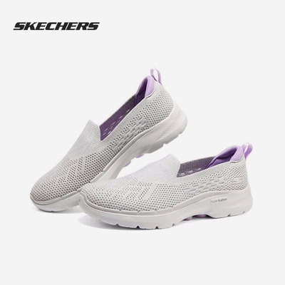 Skechers/斯凯奇正品GOWALK 6代网面女子一脚蹬休闲运动鞋 124532