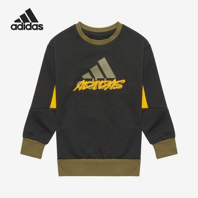 Adidas/阿迪达斯正品新款儿童休闲加绒针织套头卫衣 H40305