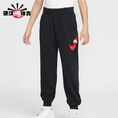 Nike/耐克正品Sportswear大童休闲松紧腰束脚印花长裤IQ3935-010
