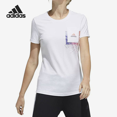 Adidas/阿迪达斯正品夏季新款前袋女子透气运动宽松短袖T恤GP0686