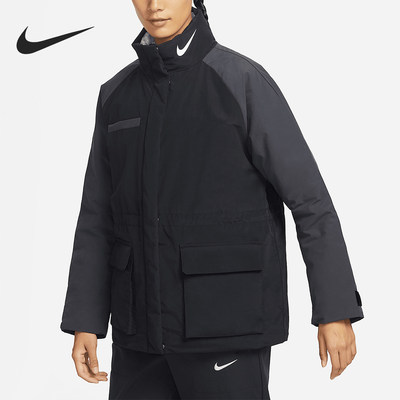 Nike/耐克正品运动女士多口袋拉链宽松夹克外套DQ6851-010