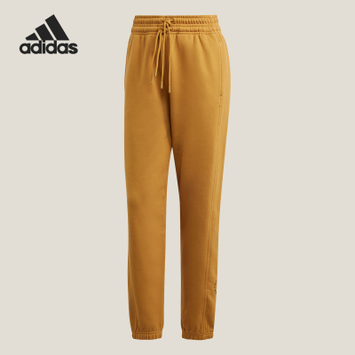 Adidas/阿迪达斯正品新款女士毛圈布双抽绳束脚运动裤IW9889