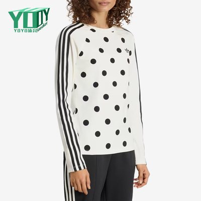 Adidas/阿迪达斯正品三叶草女士运动透气长袖套头T恤KV1174
