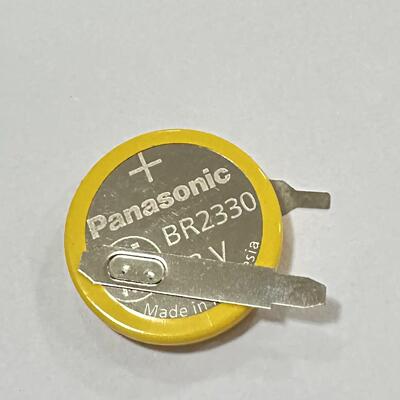 日本松下BR2330/VCN带引脚立式带焊脚工控主板电池耐高温3V锂电池396274