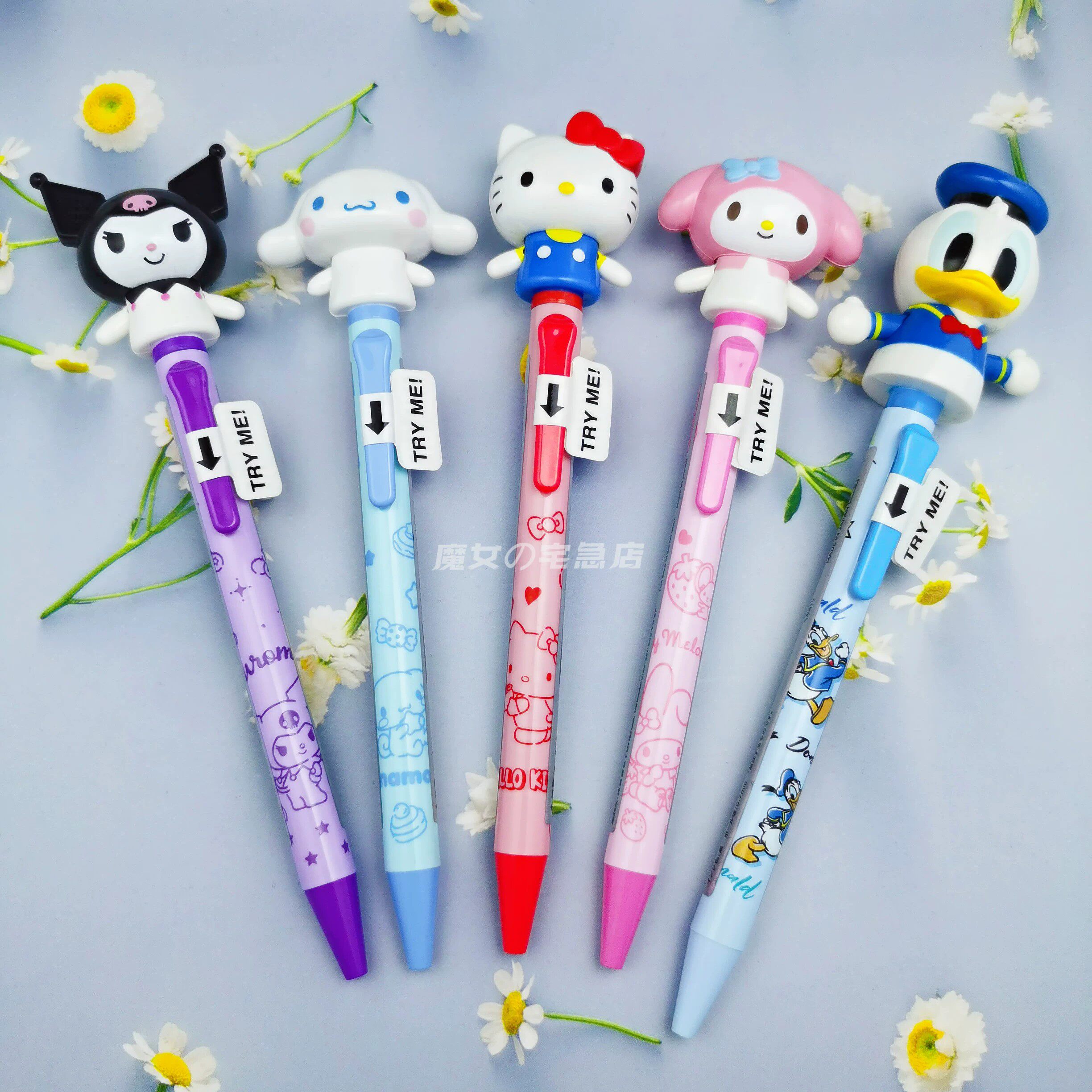 hellokitty笔 酷洛米美乐蒂摆手圆珠笔0.5mm