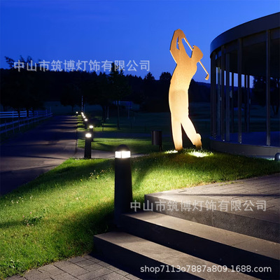 led草坪灯户外落地灯防水圆形小区草地灯铝庭院灯别墅花园地灯
