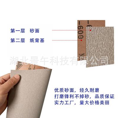 XLT打砂磨纸A4木工油120#100漆面腻子砂防纸堵塞纸涂层静电植砂干