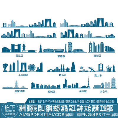 苏州张家港相城昆山姑苏常熟吴江吴中太仓高新城市工业园区素材
