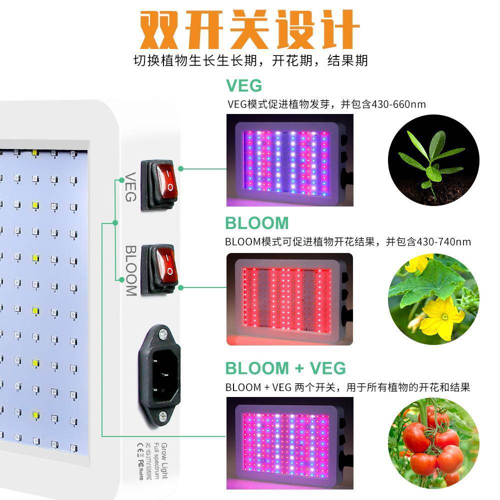 量子板植物生长多肉盆MHG栽物灯led防水种植植灯物温室大棚灯植灯