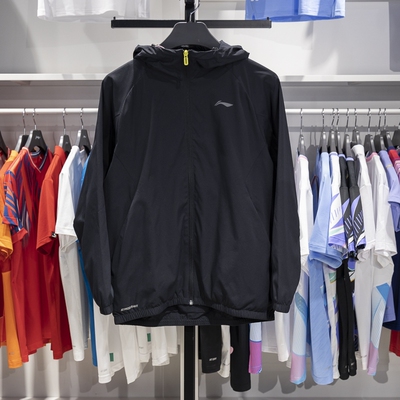 李宁正品新款健身系列男子加绒保暖干爽舒适运动外套AFDU089-6