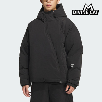 Adidas/阿迪达斯正品2025秋季款男士日常保暖连帽羽绒服KC2576