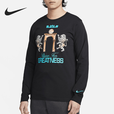 Nike/耐克正品LeBron男士印花休闲图案宽松圆领T恤FQ4909-010