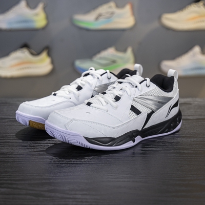 李宁正品秋季男子减震防滑耐磨运动训练低帮羽毛球鞋AYTM079-13