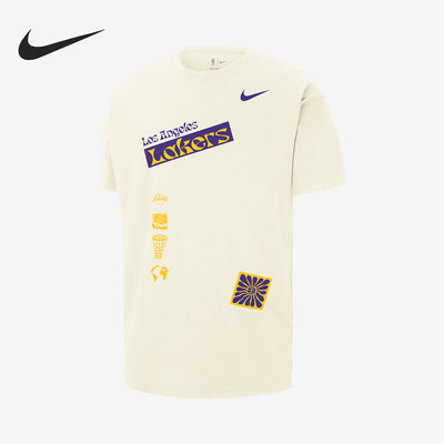 Nike/耐克正品当季新款洛杉矶湖人队男士短袖T恤FV9274-901