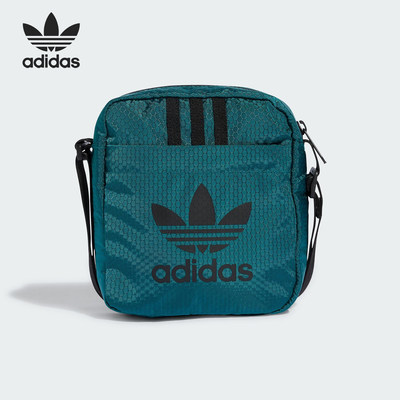 Adidas/阿迪达斯正品三叶草新款男女款复古拉链斜跨包IX7524