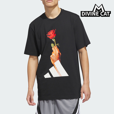 Adidas/阿迪达斯正品D-Rose男士篮球印花经典针织运动短袖KS2044