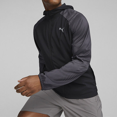 Puma/彪马正品RUN FAVORITE AOP男士连帽训练跑步透气外套