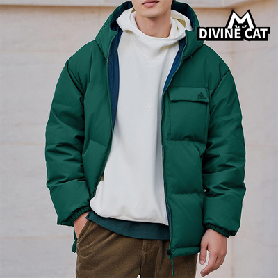 Adidas/阿迪达斯正品JACKET DOWN男女运动双面穿连帽羽绒服KQ5542