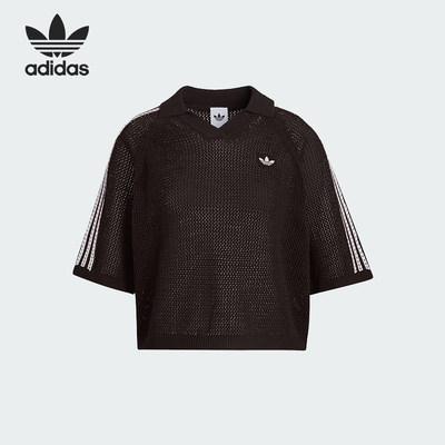 Adidas/阿迪达斯正品三叶草女士时尚针织运动POLO衫KE0198