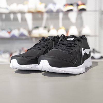 李宁正品跑步系列男子经典百搭网面透气系带运动跑步鞋ARBS009-6