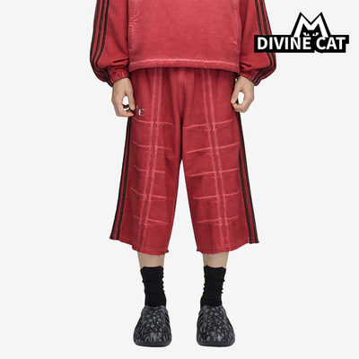 Adidas/阿迪达斯正品THUGCLUB男女条纹宽松经典休闲短裤KF6911