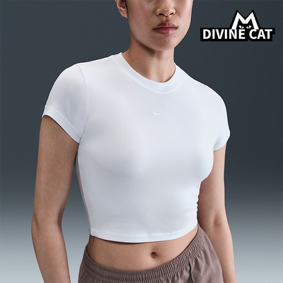 Nike/耐克正品新款女士亲肤时尚简约短款休闲短袖HF9539-100