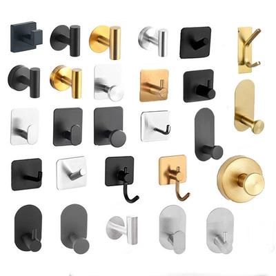 亚马逊不锈钢couple衣帽钩免打孔挂钩壁挂式创意浴室挂钩门后挂钩