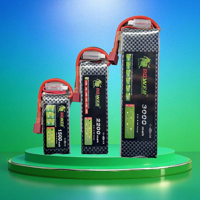 狮子锂电池2S3S4S 12V航模电池1500 2200 3000 4500 5200mah 40C