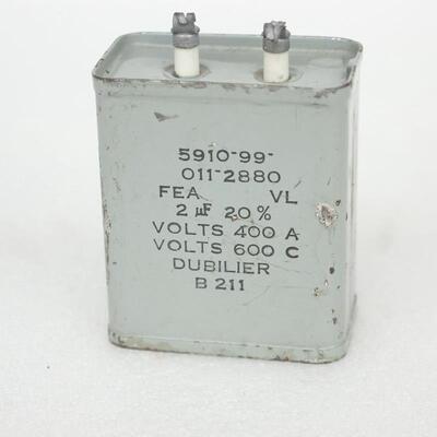 英国大地DUBILIER下机STAIC 2UF 600V 500V油浸胆机发烧电容