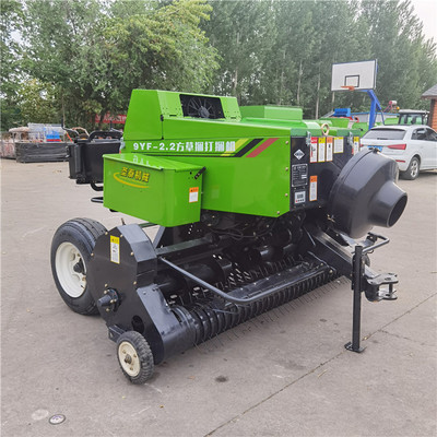 粉碎麦秸打捆机 收割秸秆方捆打包机 粉碎带打捆的机器