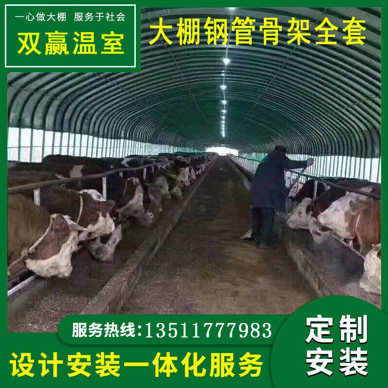 温室大棚骨架蔬菜养殖大棚钢管骨架全套猪牛棚羊圈养X鸡场搭建设
