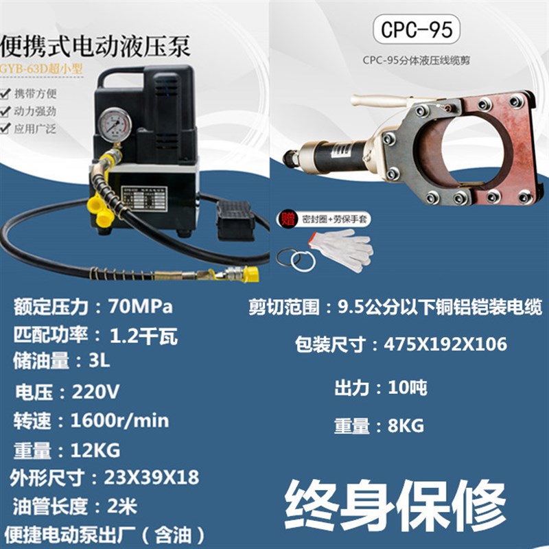 便捷超高压线缆剪 电动剪线钳CPC系列I电工工具铜铝铠装线缆剪断