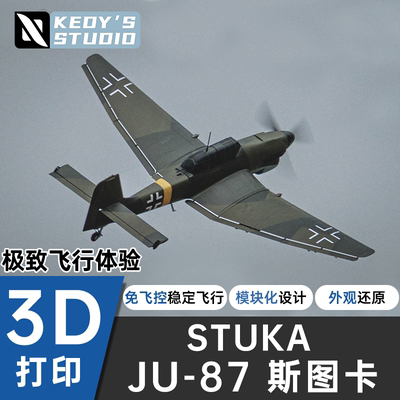 Kedy小周斯图卡3D打印航模