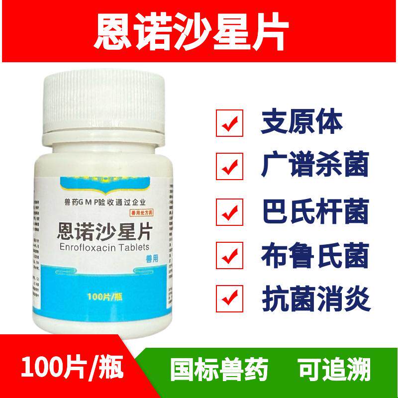 兽药恩诺沙星片猫狗用宠物用抗菌消炎支原体感染