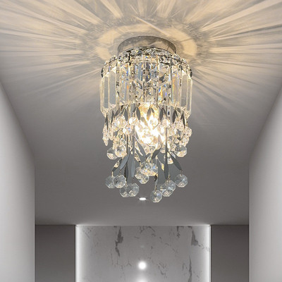 水晶过道灯走廊玄关灯法式意式轻奢吸顶灯楼梯阳台灯入户简约灯具