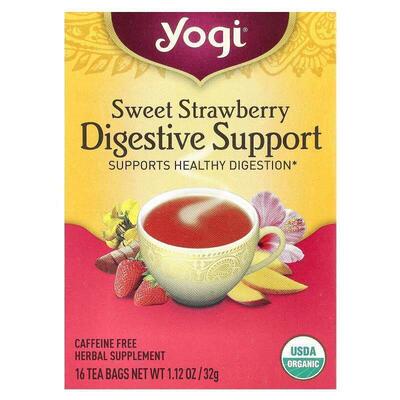 约琪,Digestive Support, Sweet Strawberry, Caffeine Free
