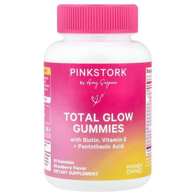 Pink Stork,综合光泽软糖，草莓味，60 粒