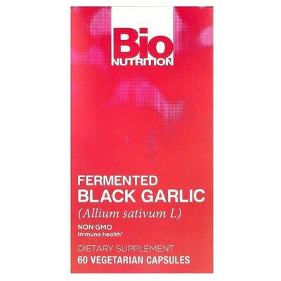 Bio Nutrition,Fermented Black Garlic, 60 Vegetarian Capsules