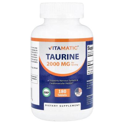 Vitamatic,牛磺酸，180 片（每片 1,000 毫克）